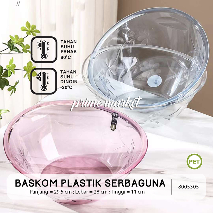 Jual Baskom Plastik Tebal Transparan Bening Baskom Air Baskom Cuci ...