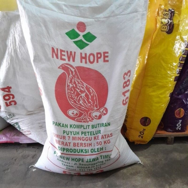 Jual new hope pakan puyuh petelur 6183 pakan puyuh petelur 1 kg murah ...