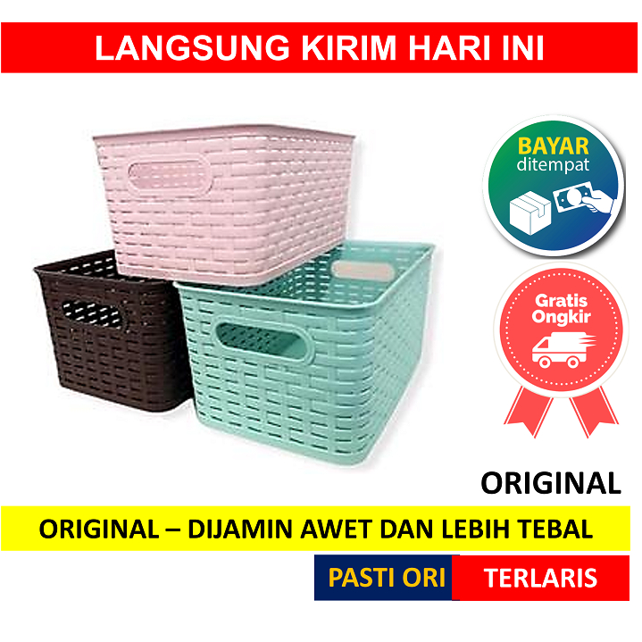 Jual Keranjang Mini HY Storage Box Serbaguna Anyam Anyaman Manhattan ...