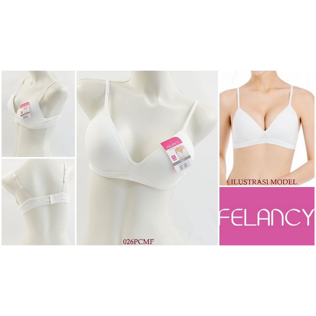 Jual Bra Wanita Tanpa Kawat FELANCY Busa Tipis Full Cup Pakaian Dalam 026PCMF | Shopee Indonesia