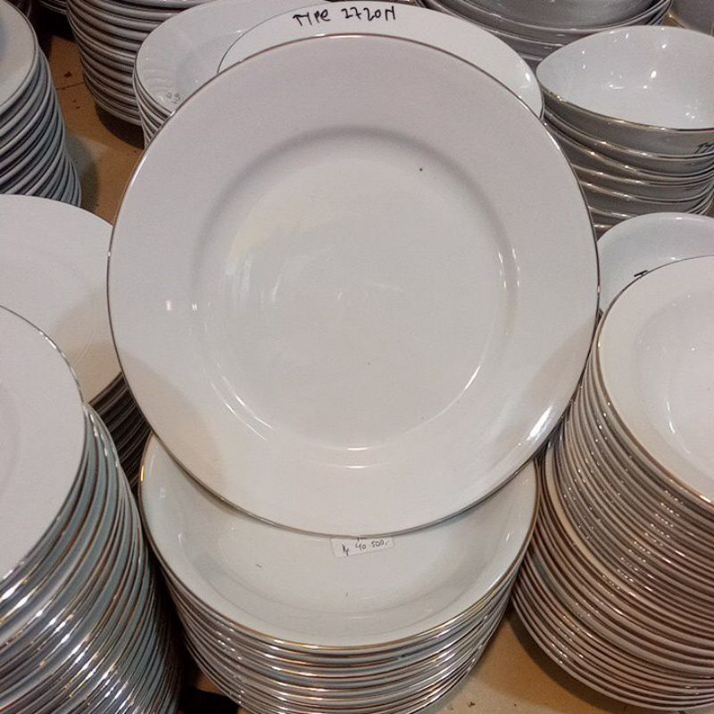 Jual Piring makan keramik SANGO flat 9" 22.5cm | Shopee Indonesia