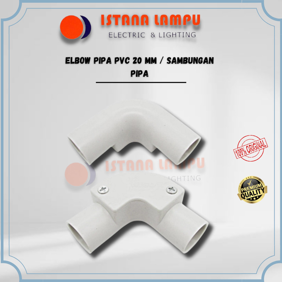 Jual Elbow Conduit 20mm / Elbow Pipa Listrik (SATUAN) PUTIH tanpa mrek ...