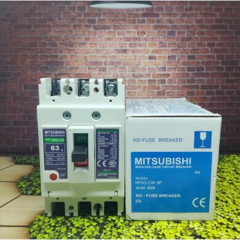 Jual MCCB NFB breaker Mitsubishi NF-63CW NF63CW NF63-CW 63A | Shopee Indonesia