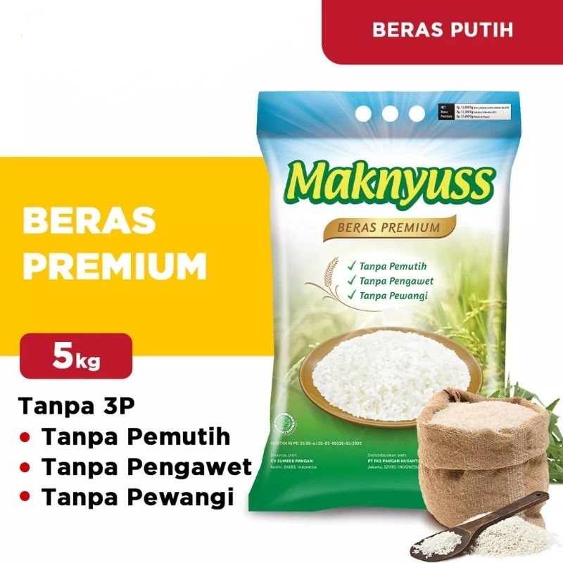 Jual MAKNYUSS Beras Premium 5 kg | Shopee Indonesia