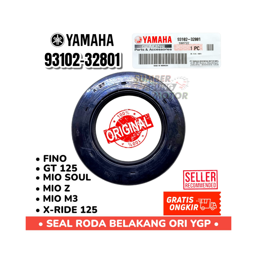 Jual SEAL SIL RODA BELAKANG MIO M3 S Z SOUL GT 125 FINO 125 XRIDE 125 ORIGINAL YGP 93102-32801 ...