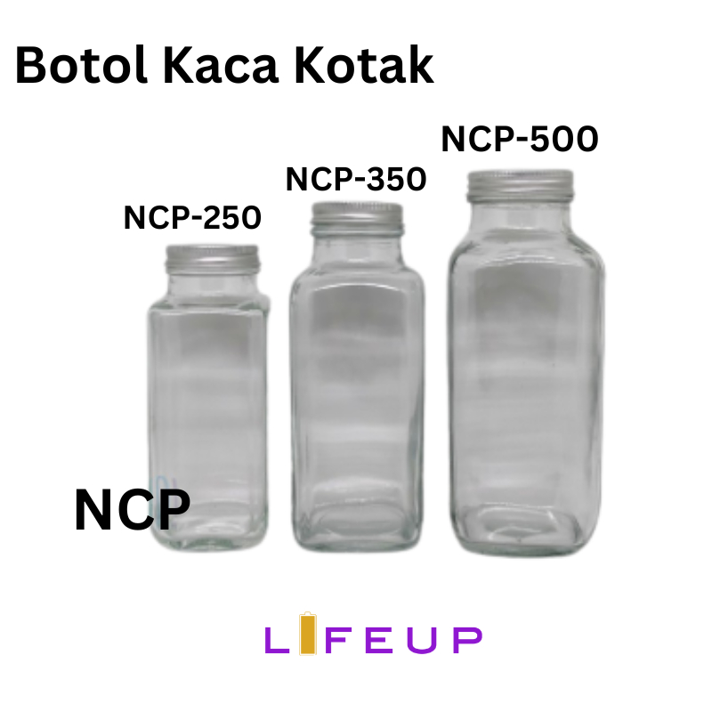 Jual BOTOL KACA french square - KOTAK /Glass Bottle Minuman Kopi/Susu ...