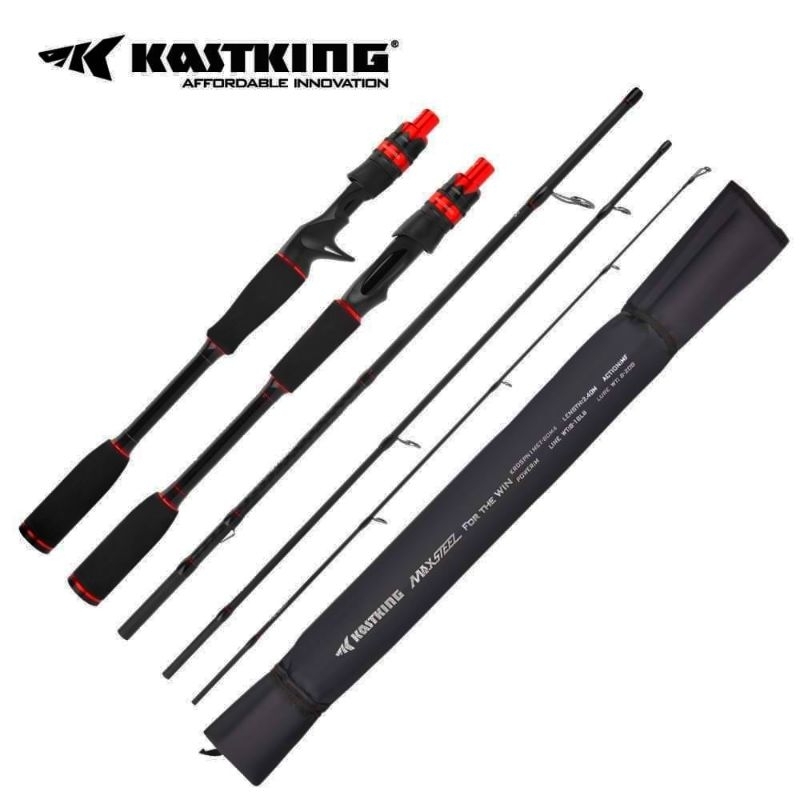 Jual Joran Baitcasting Kastking Max steel Travel rod 4pcs 16lbs ML ...