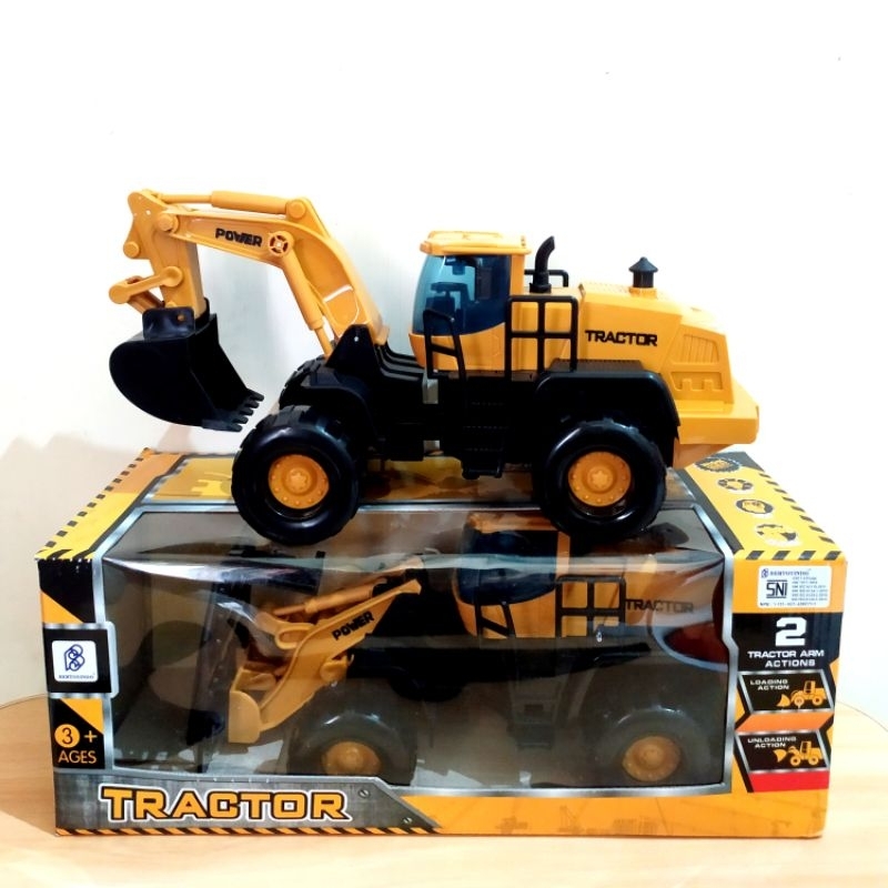 Jual Mainan Anak Mobil Alat Berat Excavator Tractor Bulldozer Forklift ...