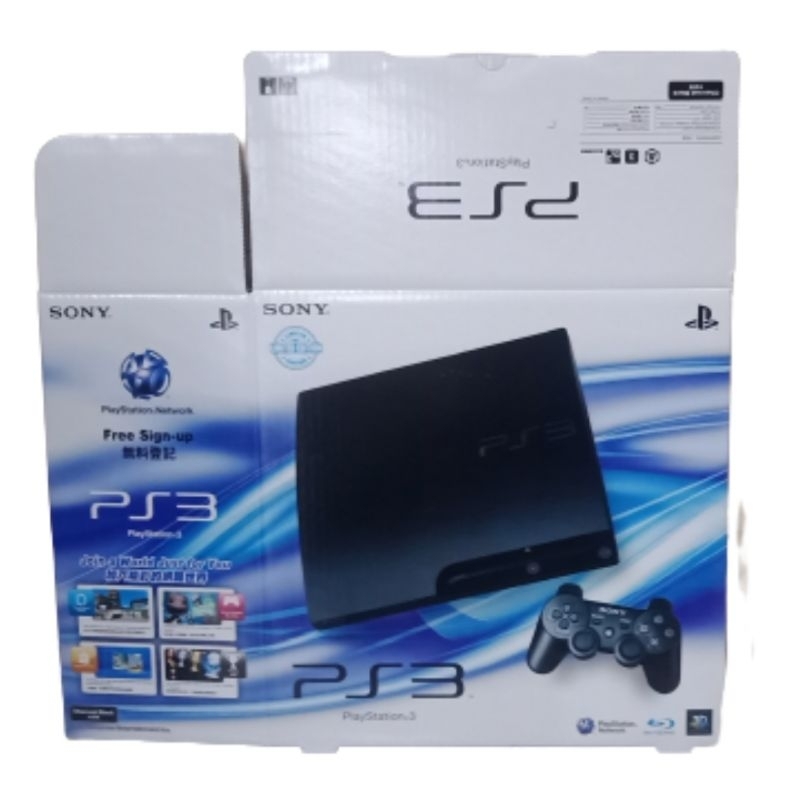 Jual Dus Kardus Box Mesin Sony PS3 PS 3 Playstation 3 Slim Fullset Biru ...