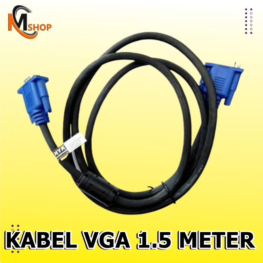 Jual Kabel VGA 1.5M 3M 5M Cable VGA 1.5/3/5/Meter Kabel Monitor PC | Shopee Indonesia