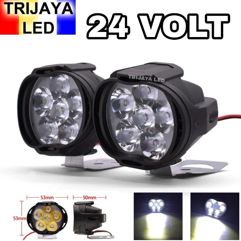 Jual Lampu Tembak Sorot 24 Volt LED CWL 6 Mata CREE Truk Bus Canter Tronton PLX Flood Spot Laser ...