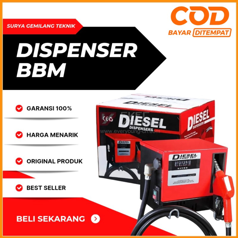 Jual Fuel pump dispenser Mesin Pengisian BBM minyak/solar 60 LPM 220V ...