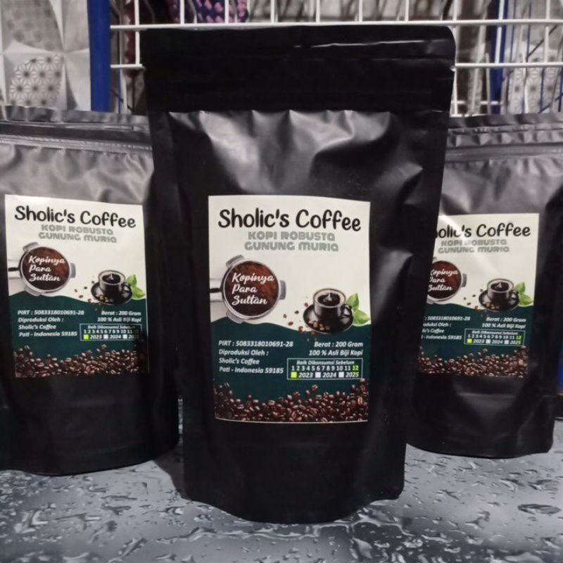 Jual Kopi Asli Gunung Muria Sholics Coffee Robusta 200 gr Digiling ...