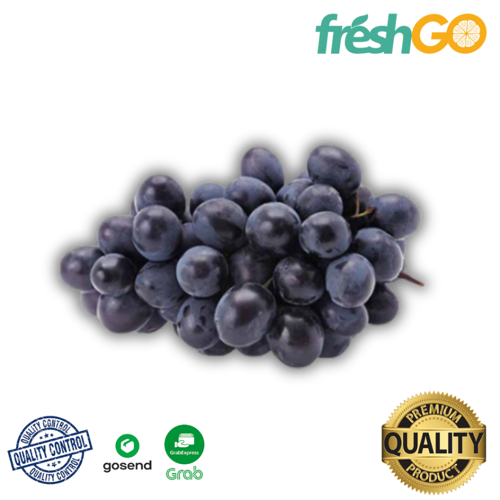 Jual Anggur Black Autumn Royal China Seedless 1kg Fresh Go - 1kg ...
