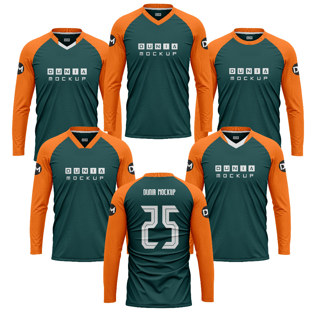Jual Mockup Jersey Raglan LS - CDR | Shopee Indonesia