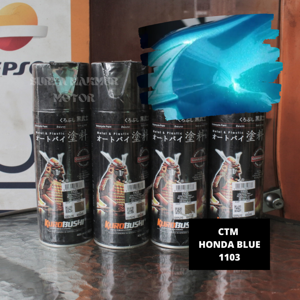 Jual Pilok/Pilox Samurai Paint 1103 Ctm Honda Blue Cat Semprot Warna Biru Metallic | Shopee ...