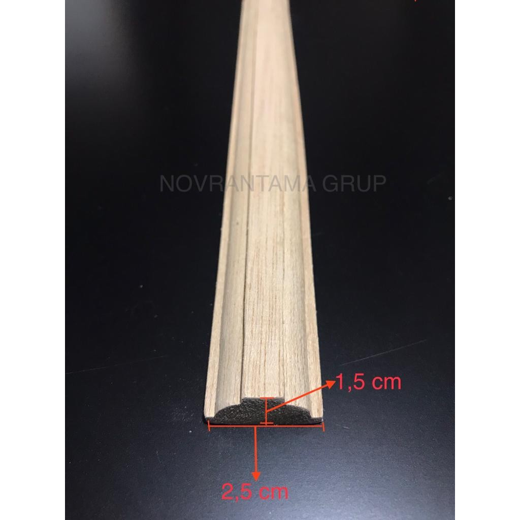 Jual Lis Kayu Profil Lis Dinding 2,5x1,5cm Panjang 100cm Wall Moulding ...