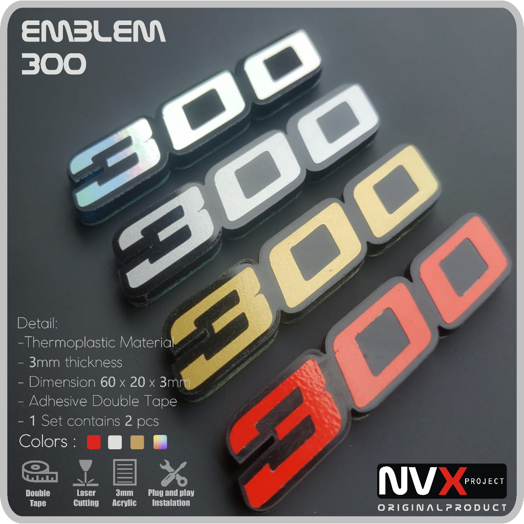 Jual Emblem CC 300 Motor Nmax Xmax 300 cc japanese japan original ...