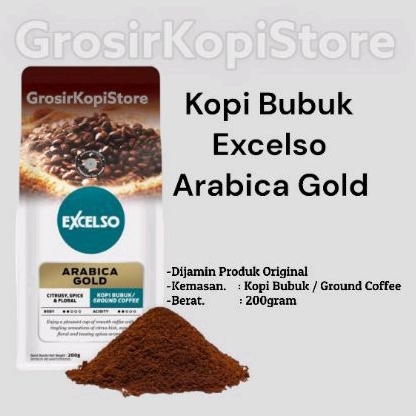 Jual Kopi Bubuk Excelso Arabica Gold 200gr | Shopee Indonesia