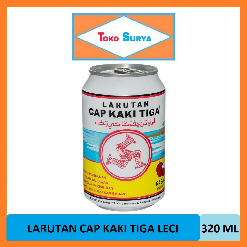 Jual Larutan Cap Kaki Tiga Kaleng Rasa Leci 320 Ml | Shopee Indonesia