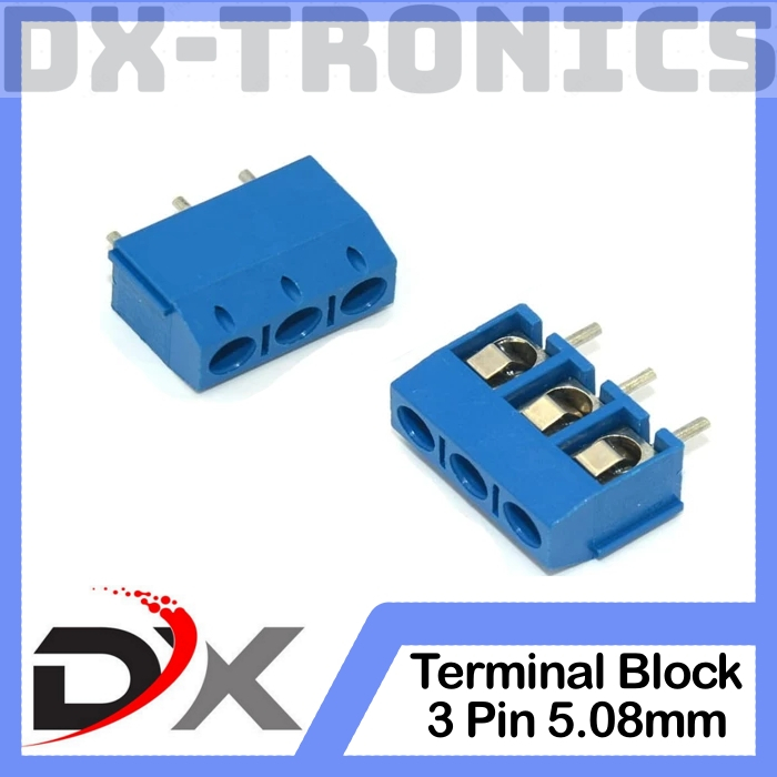 Jual Terminal block 3 pin PCB 5mm Tblock T-block 3 kaki | Shopee Indonesia