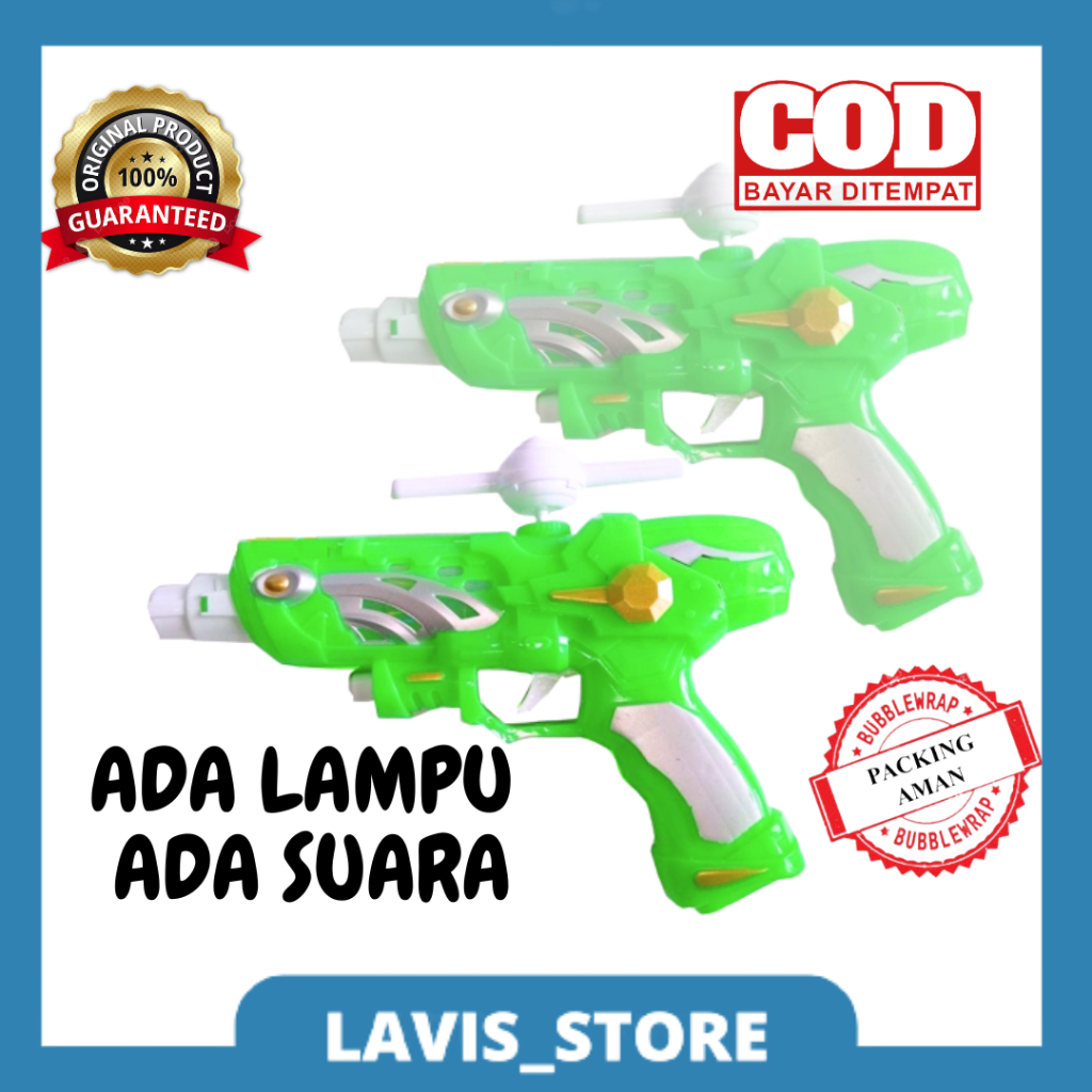 Jual ST 2438 Mainan Anak Pistol Baling Laser Baterai LED / Mainan Tembak Tembakan Nyala Lampu ...