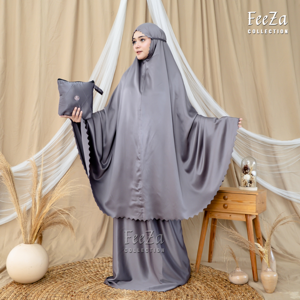 Jual PREMIUM - Mukena Dewasa 2in1 Set Sajadah Laser Cut - Mukena Travel ...