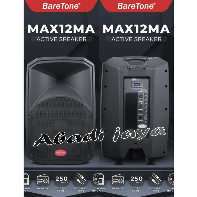 Jual SPEAKER AKTIF BARETONE 12 IN MAX 12 MA /MAX12MA ORIGINAL (2 unit ...