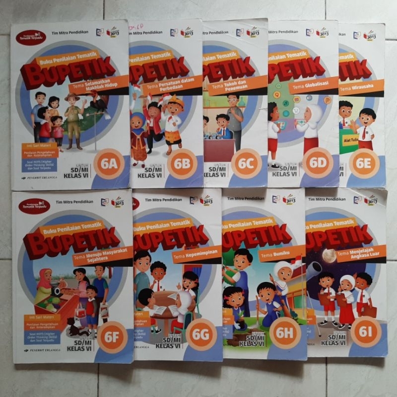 Jual Preloved Buku Tematik Bupetik SD Kelas 6 (6A-6I) | Shopee Indonesia