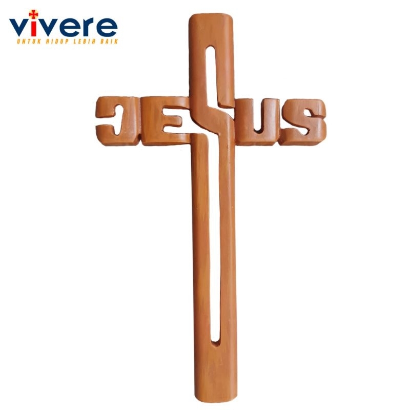 Jual Salib Jesus Polos Motif Kayu 24 cm | Shopee Indonesia