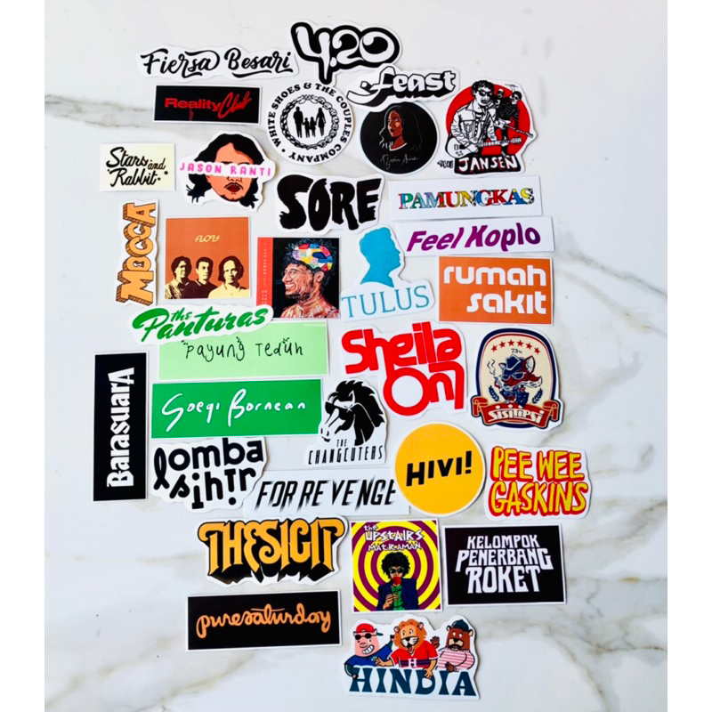 Jual STIKER PACK BAND INDO Aesthetic for revenge pamungkas sheila 420 ...