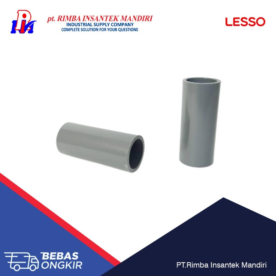 Jual Sok Pvc Lesso Aw 1 1/4" Inch Socket Coupling Fitting Sambungan Pipa | Shopee Indonesia