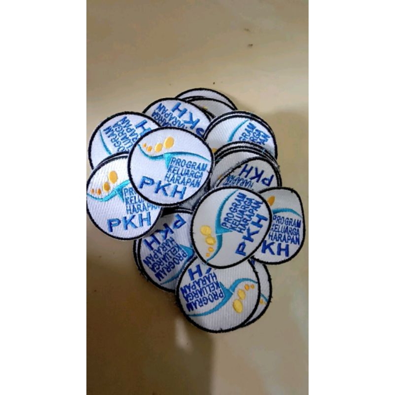 Jual ( 10 pcs) LOGO PKH BULAT || LOGO PROGRAM KELUARGA HARAPAN BORDIR ...
