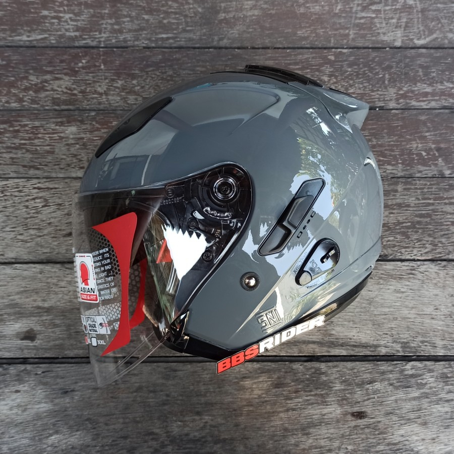 Jual Helm KYT Galaxy Flat R Grey Glossy | Shopee Indonesia