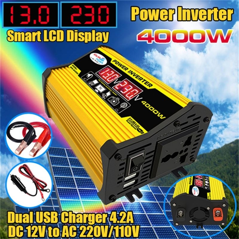 Jual Inverter DC ke AC 4000 Watt DC 12V to AC 220V Modified Sine Wave ...