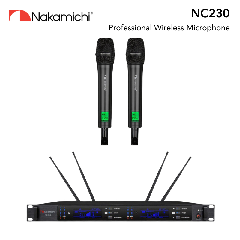 Jual NAKAMICHI NC230 NC-230 NC 230 PROFESSIONAL WIRELESS MICROPHONE ...