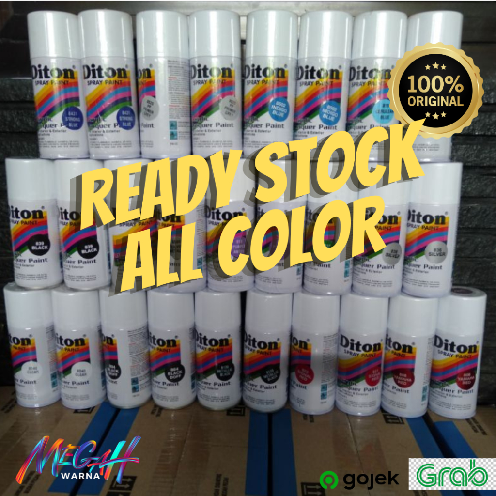 Jual Cat Semprot Diton Warna Standar (300 cc) - Ready Stok Semua Warna ...