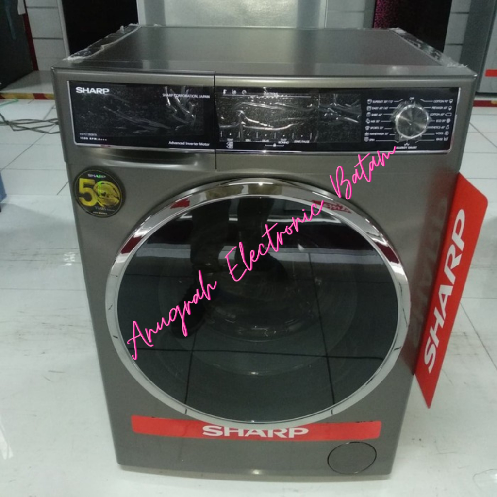Jual Mesin Cuci Sharp Front Loading [8 Kg] ES FL1280BTX Inverter BATAM ...