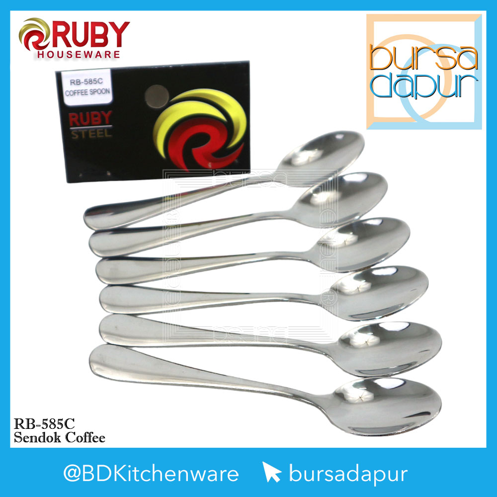 Jual Ruby RB-585C Stainless Steel Coffee Spoon / Sendok Kopi Kecil [1 Pack /6 Pcs] | Shopee ...