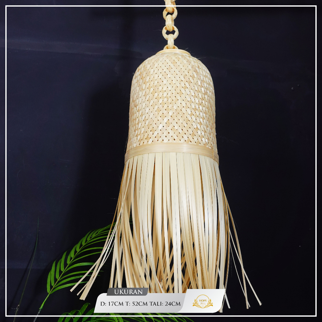 Jual Kap Lampu Bambu krongso / Hiasan Lampu Bahan Bambu Aesthetic ...