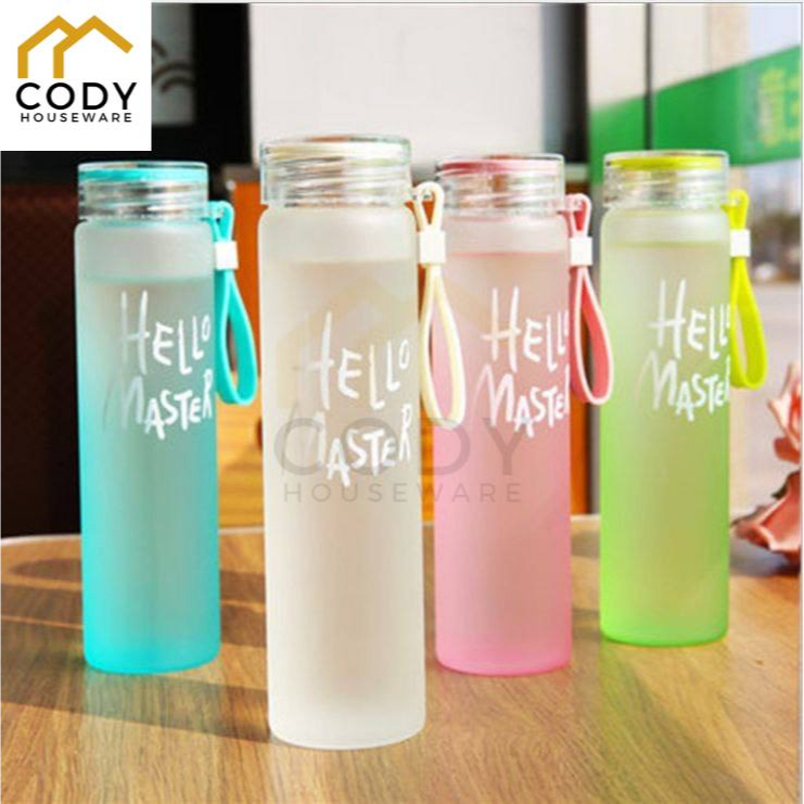 Jual CODY Botol Kaca HELLO MASTER Gradiasi Tumbler Kaca 500ml | Shopee ...