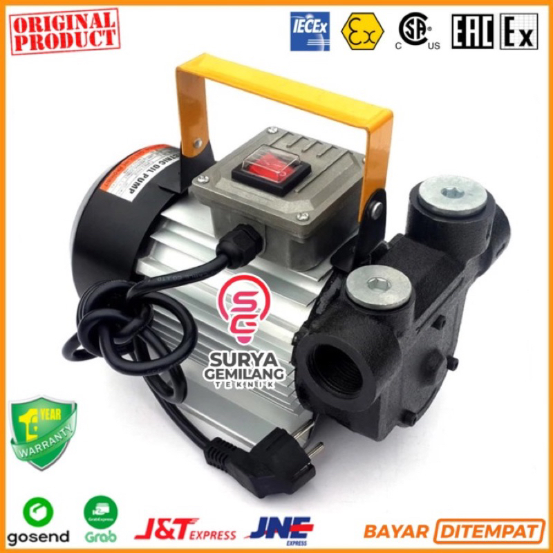 Jual TRANSFER Oil Pump Pompa AC YB60 220v BBM Oli Solar Minyak LISTRIK ...