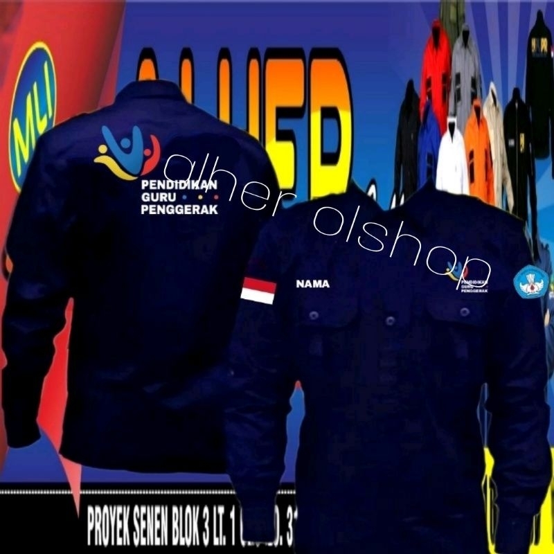 Jual panjang kemeja guru penggerak baju guru penggerak seragam guru ...