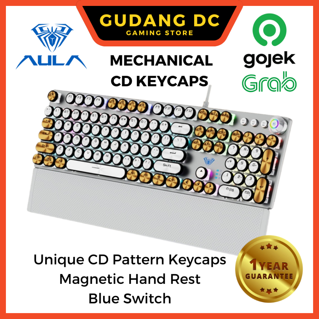 Jual Keyboard Gaming Multimedia Mechanical Keycaps model CD Unique ...