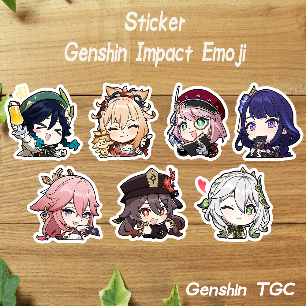 Jual Stiker Genshin Impact Emoji Sticker Vinyl / Sticker Set Genshin ...