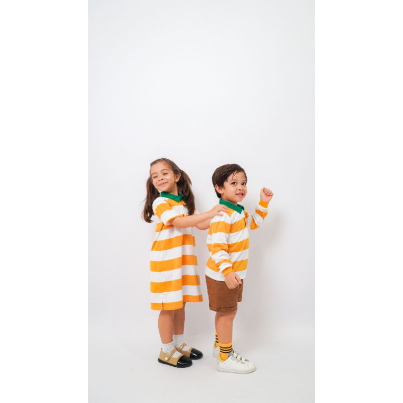 Jual Rugby Stripe baju anak laki-laki perempuan couple adik kaka ...