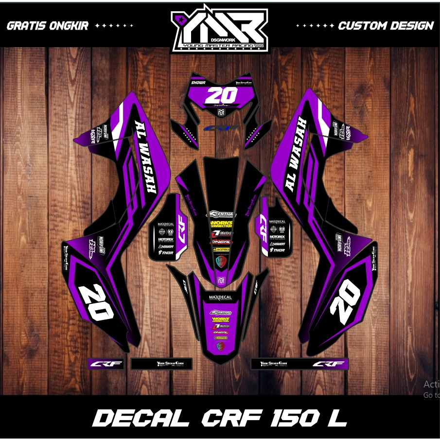 Jual Decal sticker stiker motor D TRACKER/DTX Full custom warna cerah ...