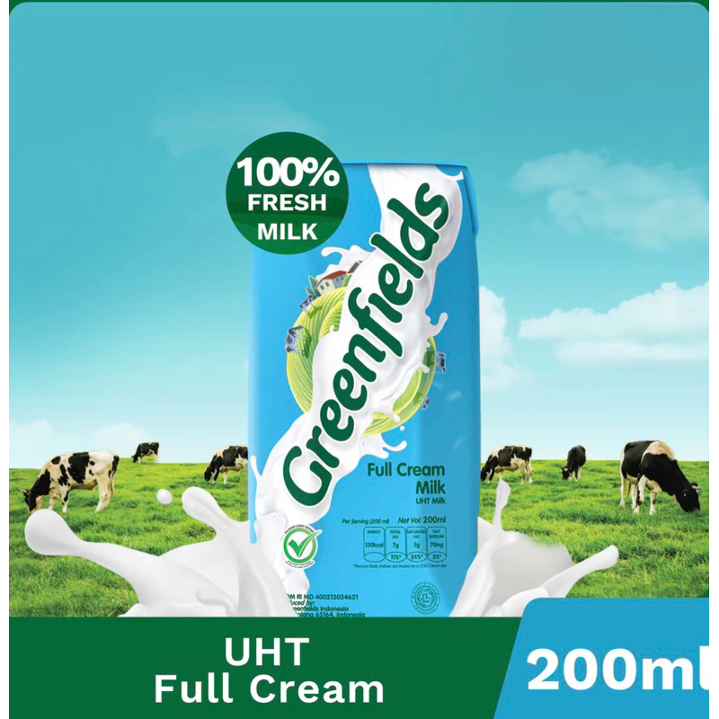 Jual Greenfields Milk UHT Full Cream 200 ml | Shopee Indonesia