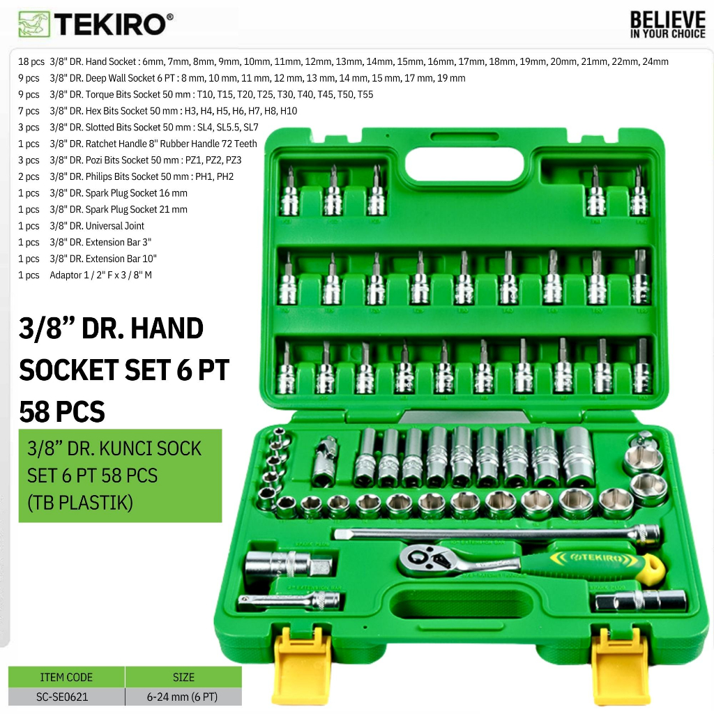 Jual Toolkit Set Tekiro Original Tool Lengkap Perkakas Bengkel Tools Alat Box Paket 1 Kit Motor ...