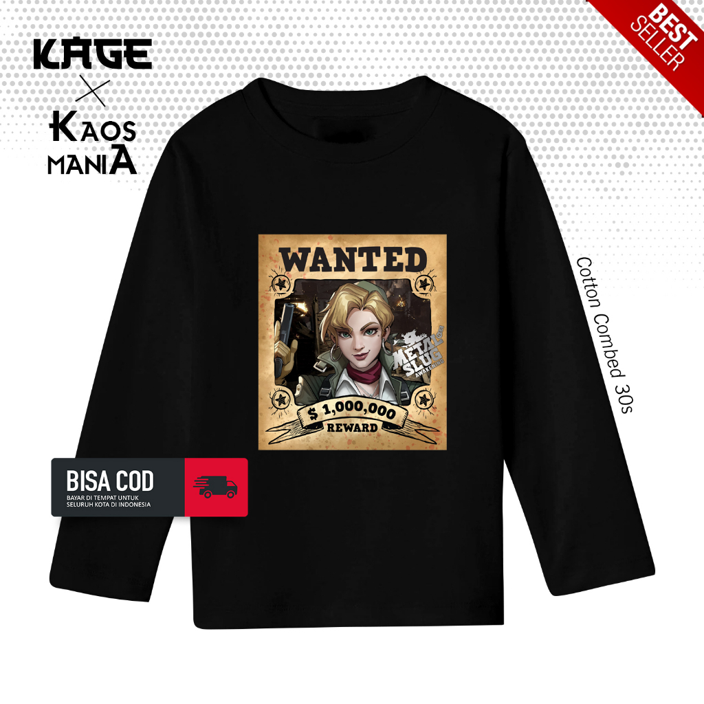 Jual Baju Kaos METAL SLUG ERI WANTED Tangan Panjang MetalSlug Awakening ...